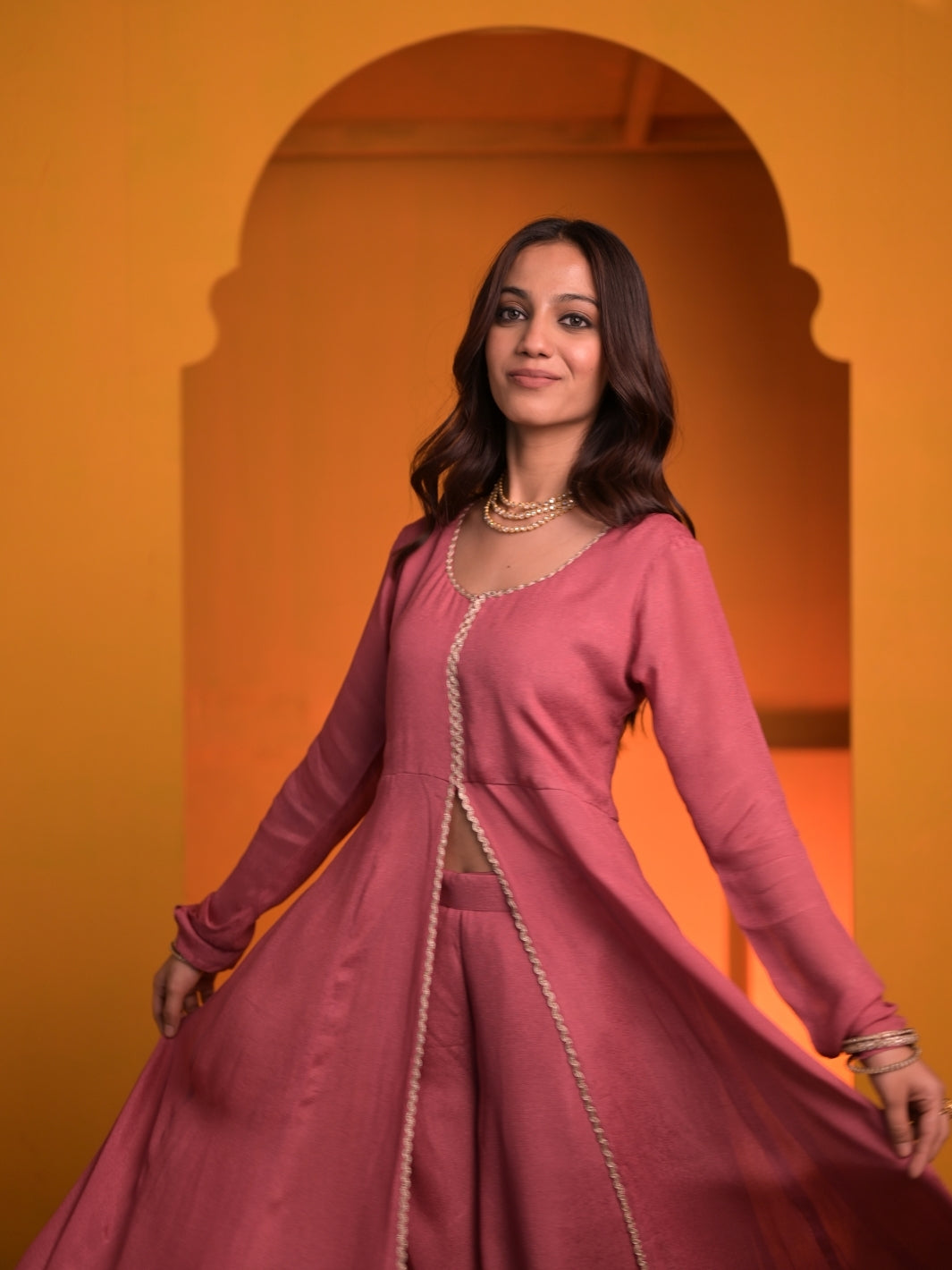Gulnaaz Mauve Georgette Suit Set – R&Y